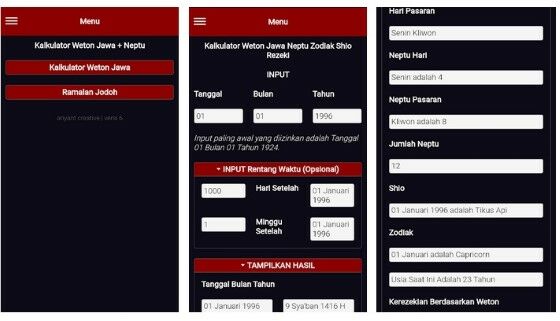 Kalkulator Weton Jawa Neptu Zodiak Shio Rezeki | JalanTikus