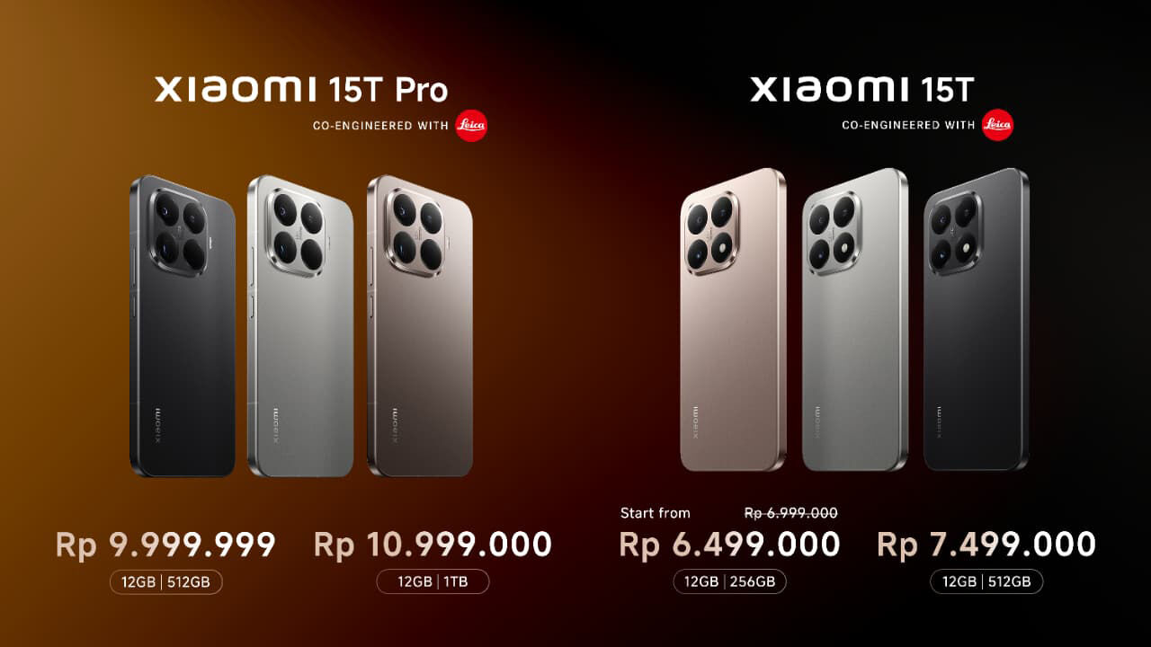 Xiaomi 15T Series Resmi Masuk Indonesia, Bawa Kamera Periscope Leica & Harga Mulai 6 Jutaan ...