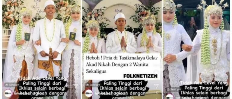 Pria di Tasikmalaya Nikahi Dua Pacarnya Sekaligus, Netizen: Lakinya Full Senyum Semangat ...